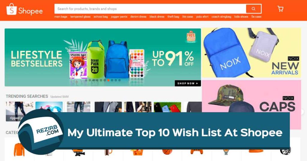 My Ultimate Top 10 Wish List At Shopee | ReZirb